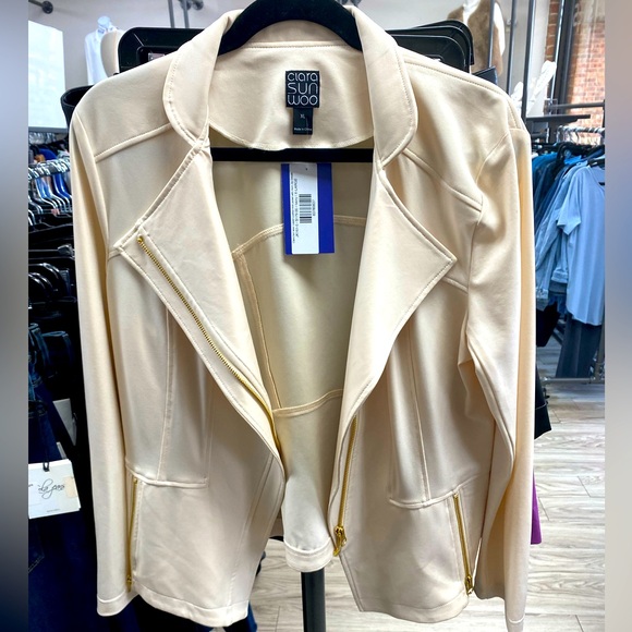 Clara Sun Woo | Jackets & Coats | Clara Sun Woo Liquid Leather Knit ...